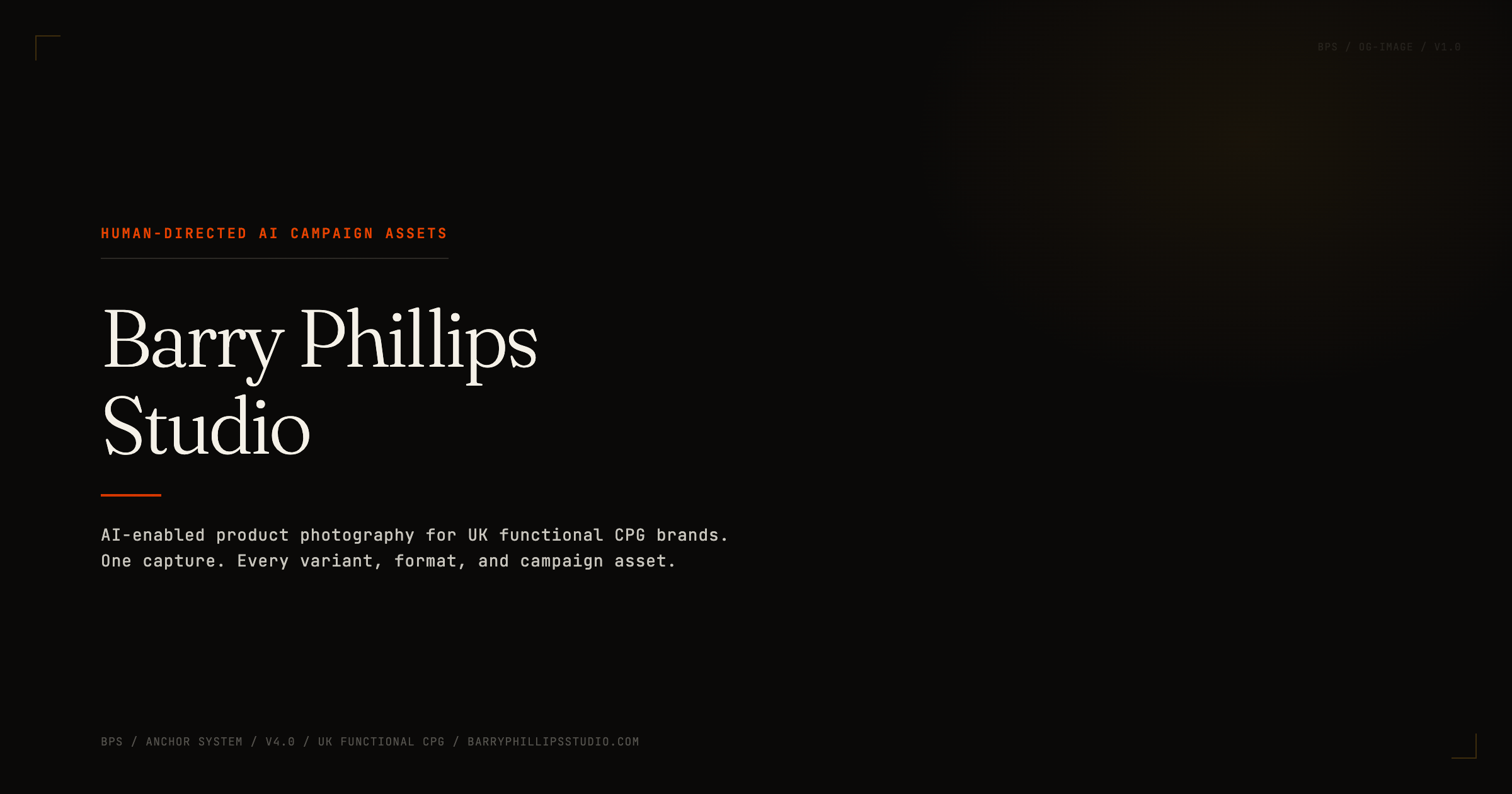 Barry Phillips — AI Product Photography, UK Food & Drink